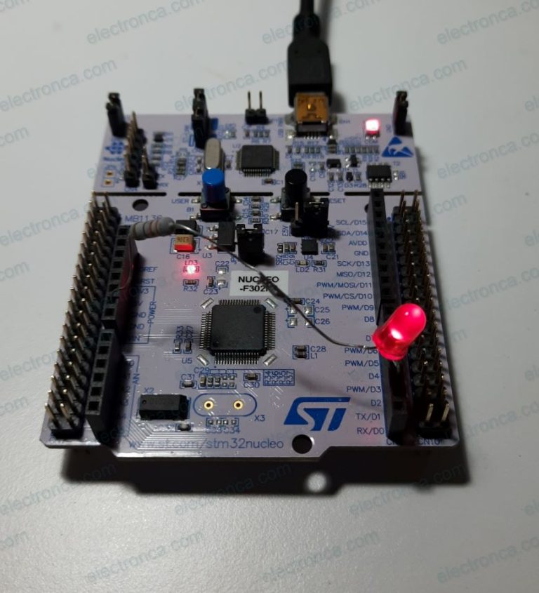 General Purpose Input Output (GPIO) STM32F302R8 External LED ...