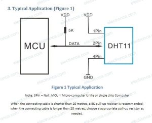 DHT11 Temperature and Humidity Sensor with Arduino - electronca.com